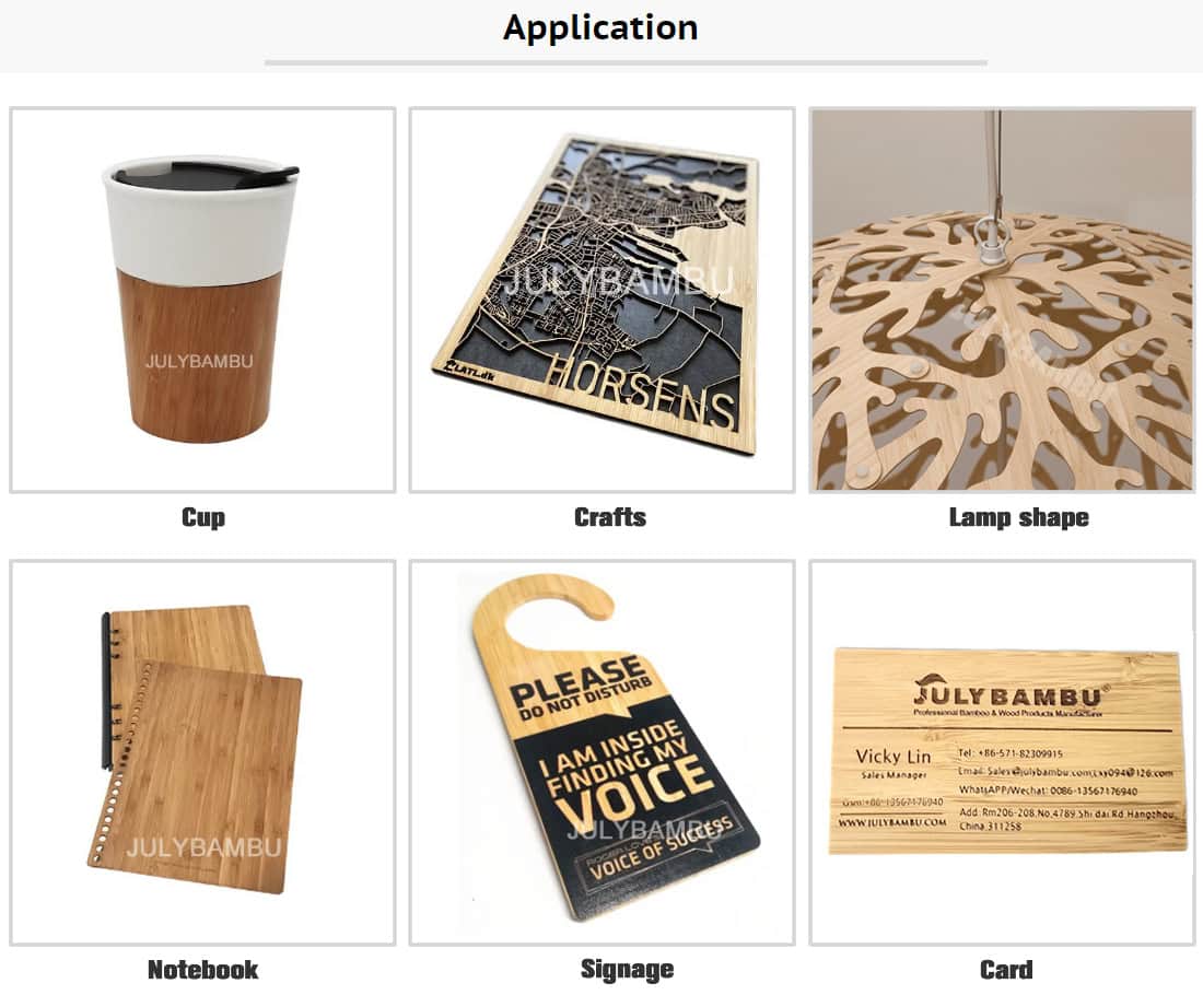 Laser Cutting Bamboo veneer Sheets